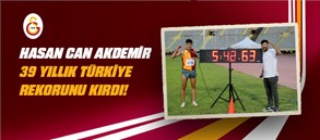 Hasan Can Akdemir 39 yıllık Türkiye rekorunu kırdı! - GALATASARAY.ORG